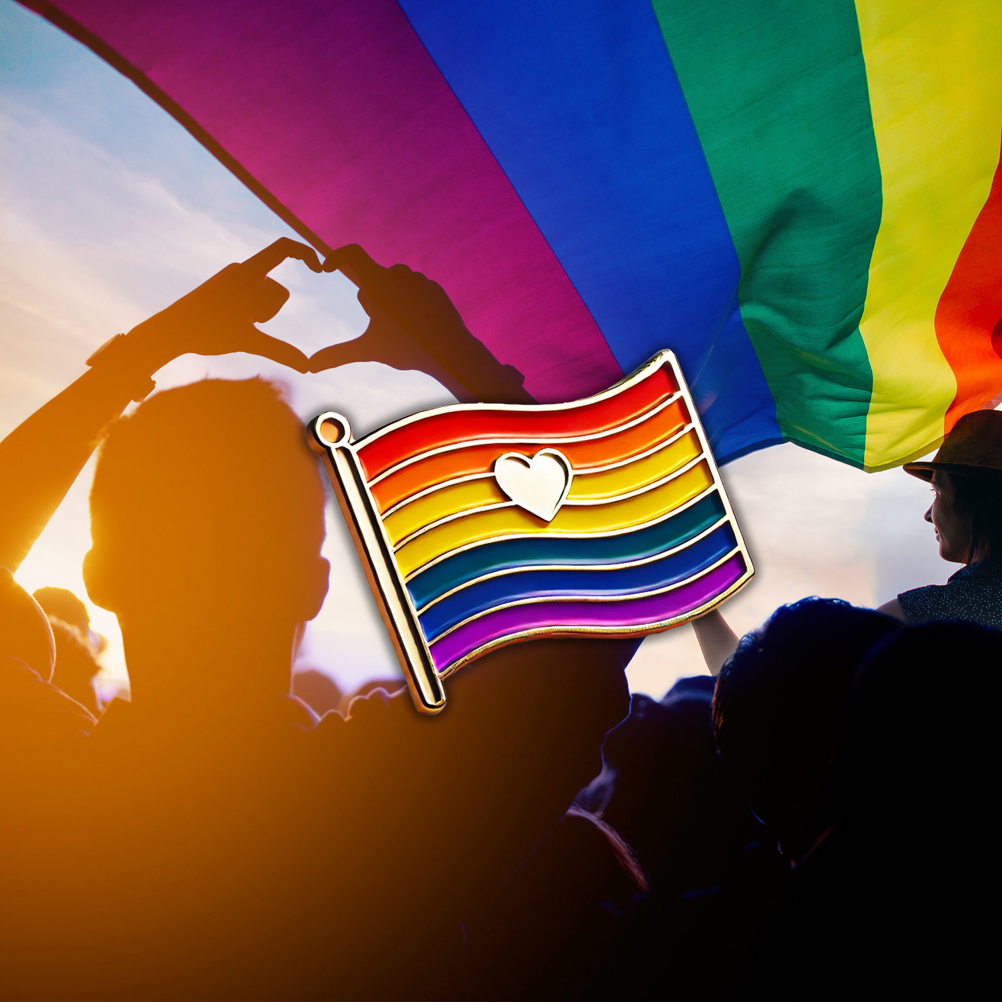 Celebrate Love and Identity with Our Pride Flag Enamel Badge - Enamel ...